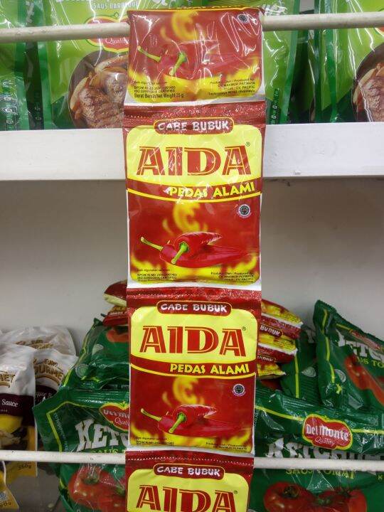 cabe bubuk aida satu renteng kemasan sachet isi 10 pcs | Lazada Indonesia