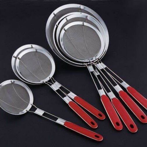 SARINGAN STAINLESS MAKAPAL GAGANG PLASTIK / SARINGAN PENGGORENGAN ...