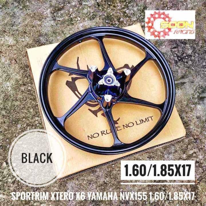 NVX155 SPORTRIM XTERO RACING X6 SPORT RIM BLACK SILVER BROWN 1.60/1.85 ...