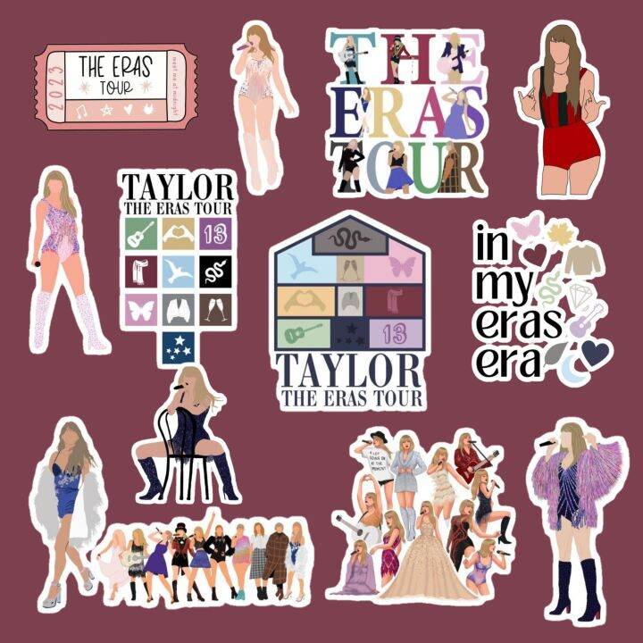 THE ERAS TOUR Taylor Swift Laminated VINYL Sticker Waterproof And ...
