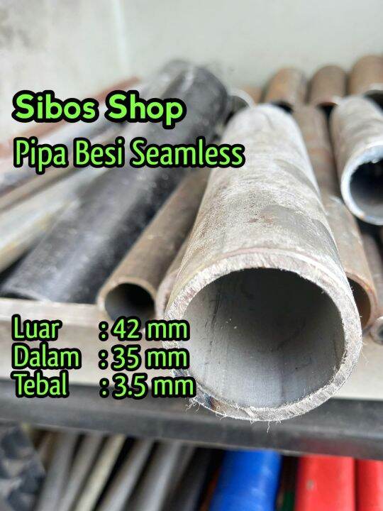 Pipa Besi Seamless Od 42mm Id 35mm Tebal 3.5mm Panjang 20cm sampai 50cm ...