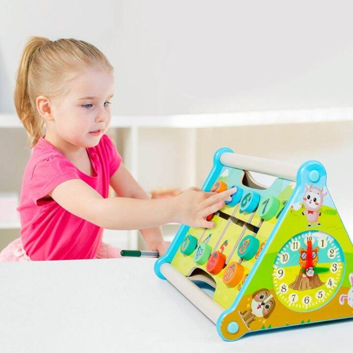 Kids Triangular Prism Game Sensory Developmental Toy Busy Fine Motor ...