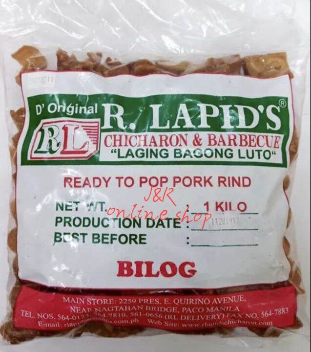 R. Lapid's Chicharon Bilog Ready to Pop 1kg. (HILAW) with FREE chili ...