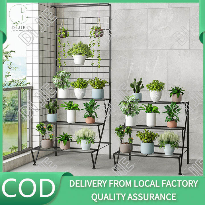 DIJIE New style: three-layer wall hanging plant rack, iron flower rack ...