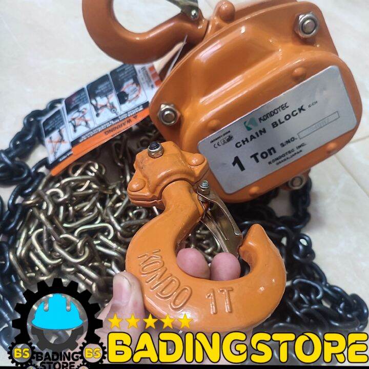 Kondotec Chain Block 1 Ton x 3 Meter Takel Katrol 1 Ton Asli Japan ...