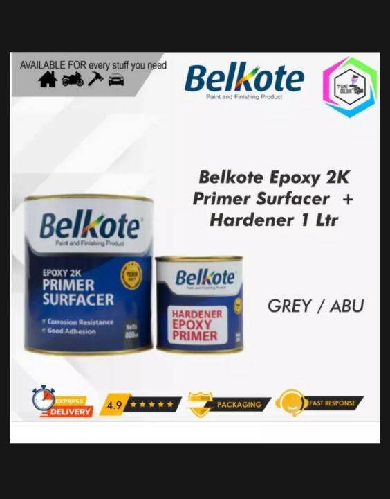Belkote Epoxy 2K Primer Surfacer Cat Dasar Epoxy Epoksi Primer 1kg ...