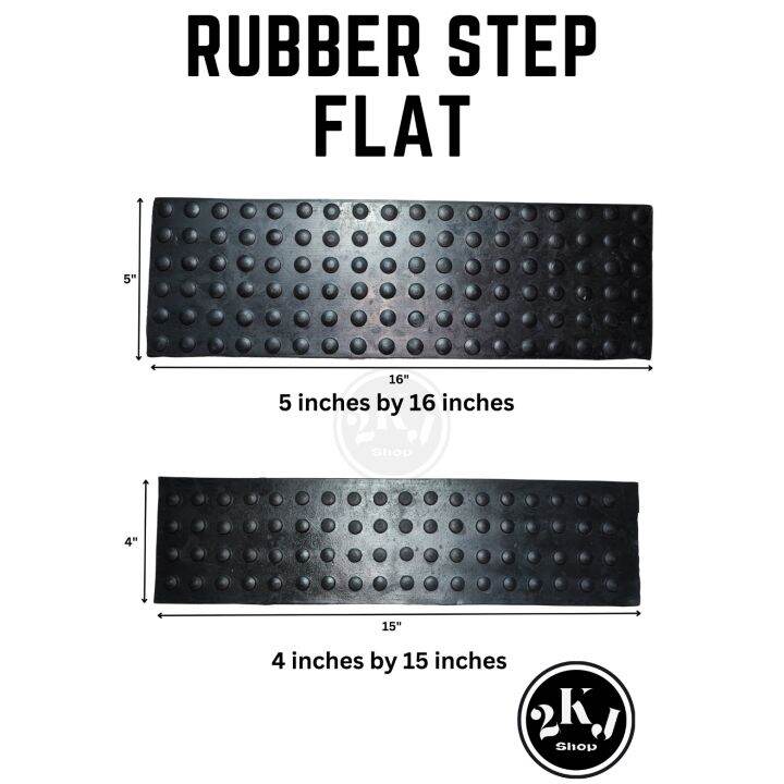 Bullbar Step Flat Rubber 4"x15" and 5"x16" | Lazada PH