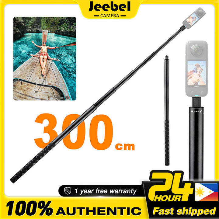 Insta360 X3 3M 1.2M Invisible Selfie Stick Adjustable Metal Extension ...