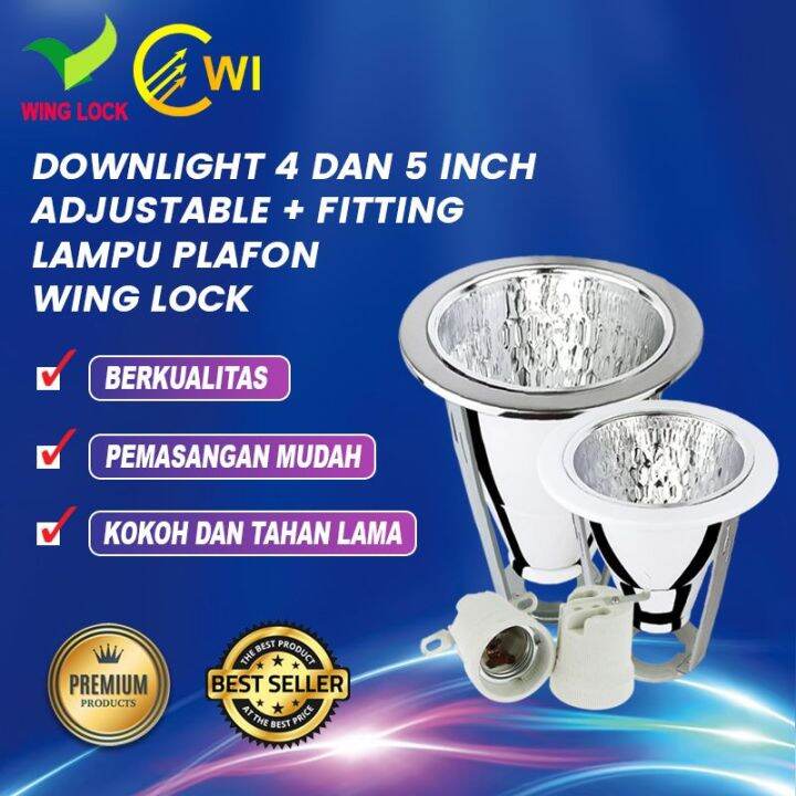 Downlight 4 inch/Rumah Lampu Wing Lock | Lazada Indonesia