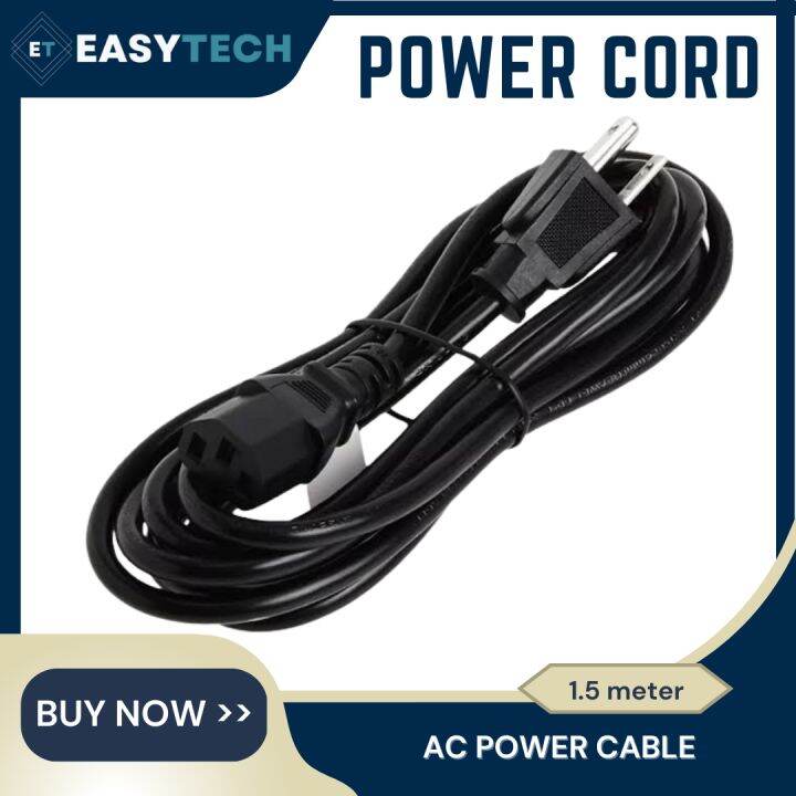 EASYTECH | 3 pin power power cable for pc | Lazada PH