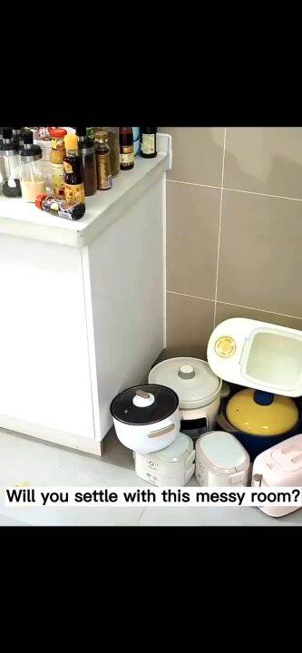 5 Tiers 80cm Kitchen Cabinet Rack Organizer Microwave Oven Storage ...