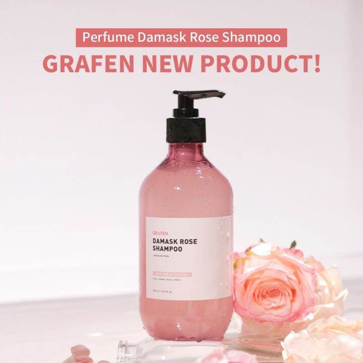 [GRAFEN] Damask Rose Perfume Shampoo 500ml [Anti-Hair Loss] | Lazada