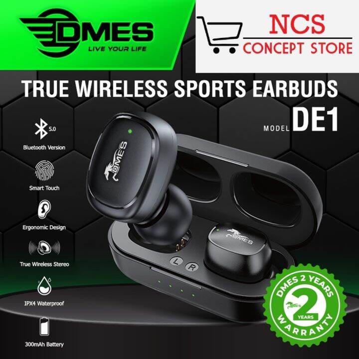 🛒100% Authentic DMES DE1 True Wireless Sports Earbuds with Charging | Lazada