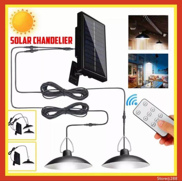 Lampu Tenaga Surya Matahari Duua Bohlam Remote Solar Cell Panel Lampu ...