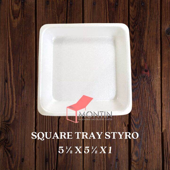 Square Tray Styro (100pcs per pack) | Lazada PH