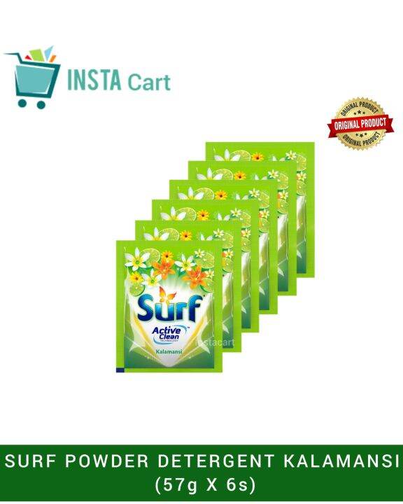 SURF POWDER DETERGENT KALAMANSI (57g X 6s) SACHET | Lazada PH