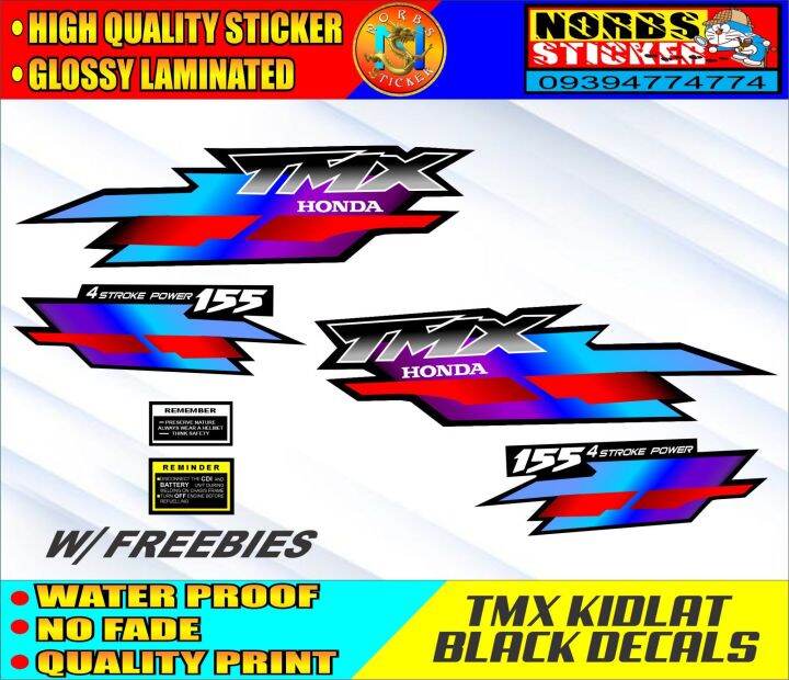 TMX KIDLAT BLACK STICKER DECALS W FREEBIES | Lazada PH
