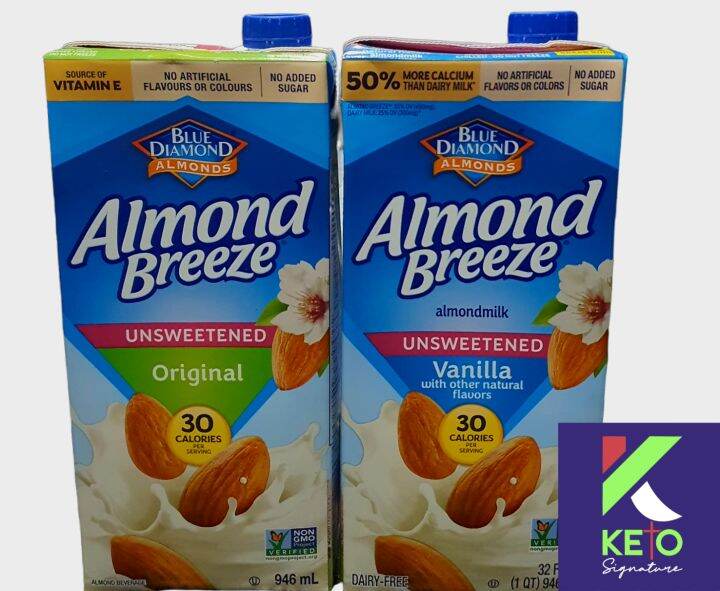 Blue Diamond Almond Breeze Unsweetened Almond Milk |Original | Vanilla 946ml | Lazada PH