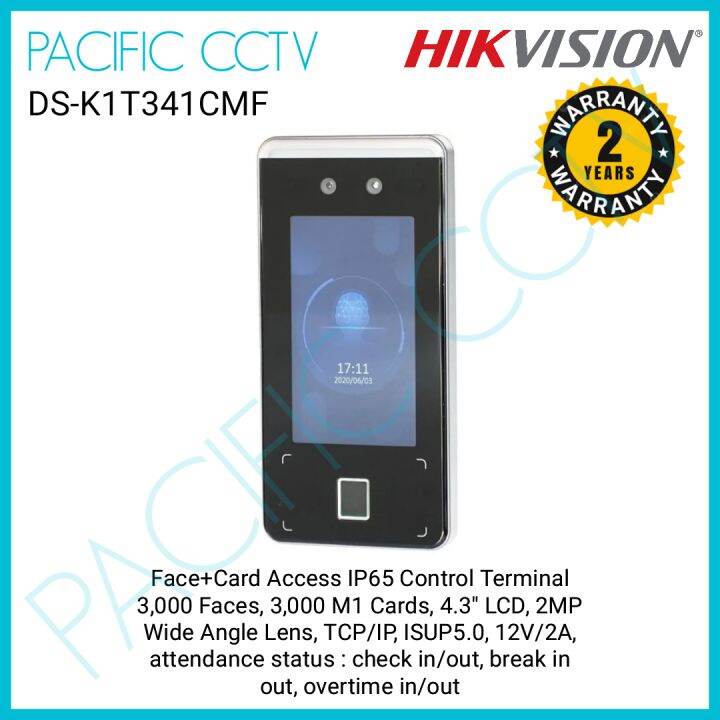 DS-K1T341CMF HIKVISION Face+Card Access IP65 Control Terminal 3,000 ...