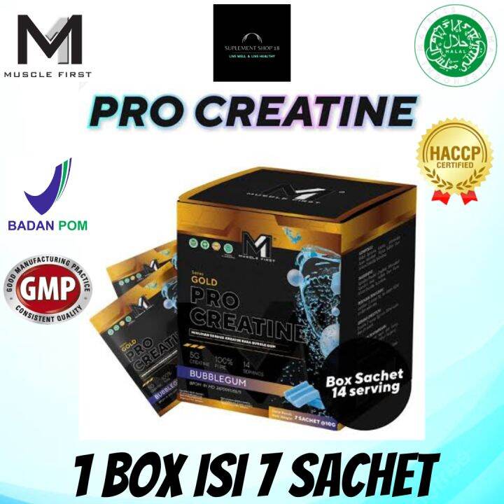 (READY) MUSCLE FIRST PRO CREATINE 70 GR KEMASAN 1 BOX ISI 7 SACHET, 14 ...