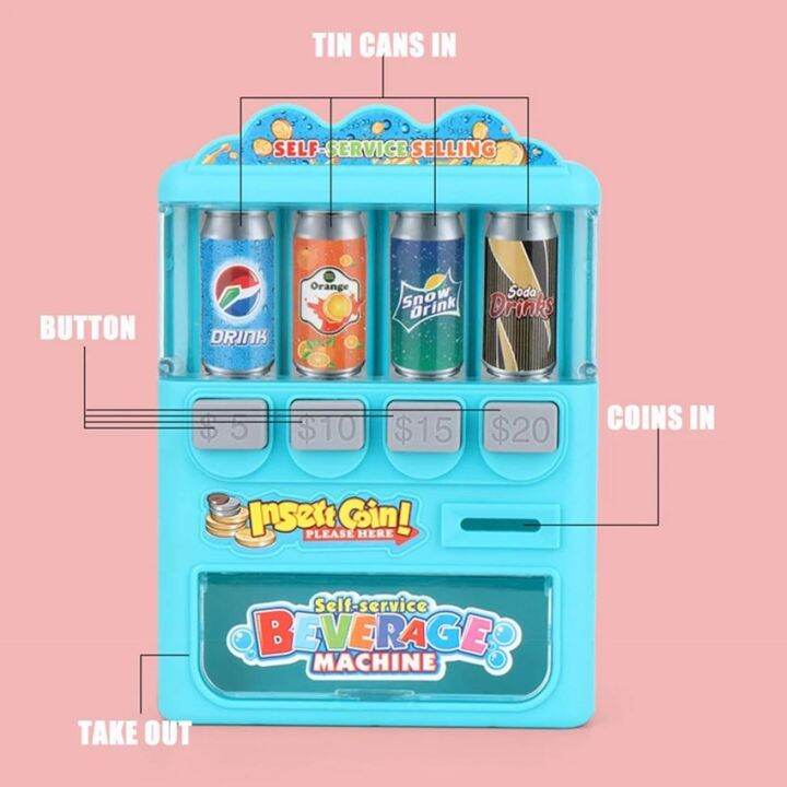 Mainan Mesin Minuman Otomatis Anak Koin Vending Machine Minuman Drink ...