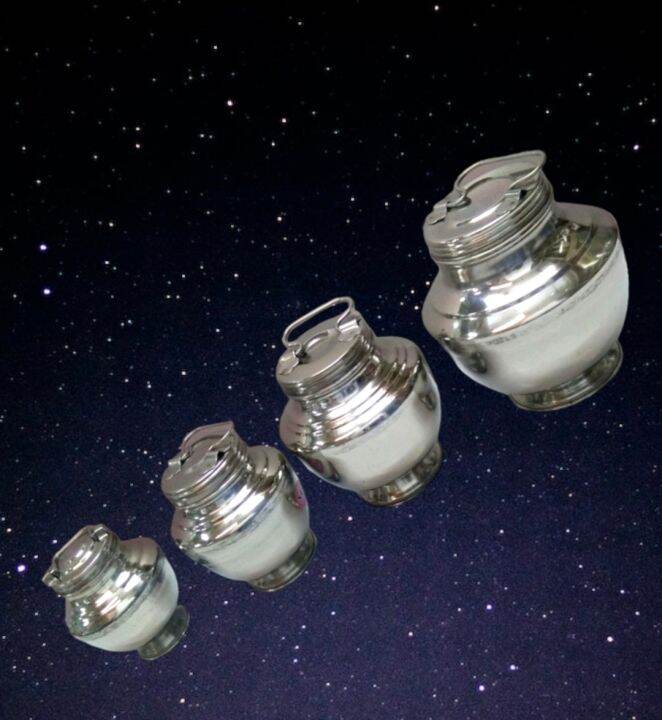 Traditional stainless steel Paal sembu/milk pot with lid/Pooja thirugu ...