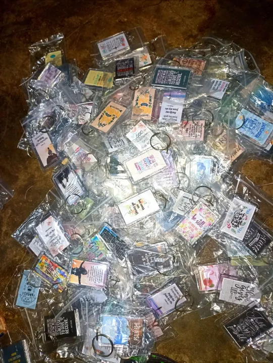 50PCS Rectangular Acrylic Keychain, Bible verses, Assorted | Lazada PH