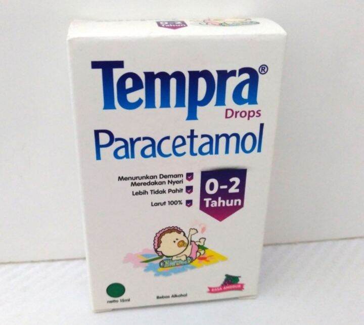 tempra drop drops 15 ml rasa anggur obat demam turun panas bayi anak 0 ...