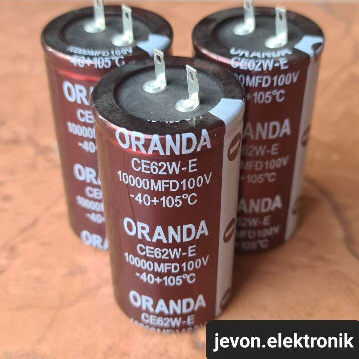 Capacitor Elco 10000 MFD 100 v volt Oranda Kapasitor Elko 10.000MFD ...