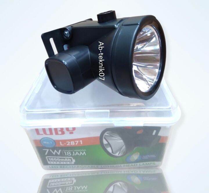 senter kepala mini 7watt luby l.2871 | Lazada Indonesia