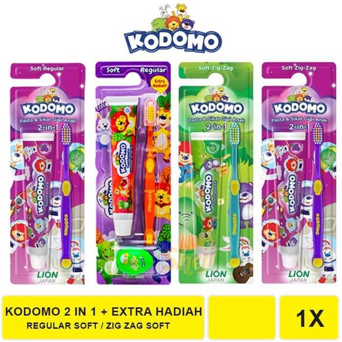 KODOMO odol + sikat gigi anak 2 in 1 berhadiah mainan (varian dikirim random) | Lazada Indonesia