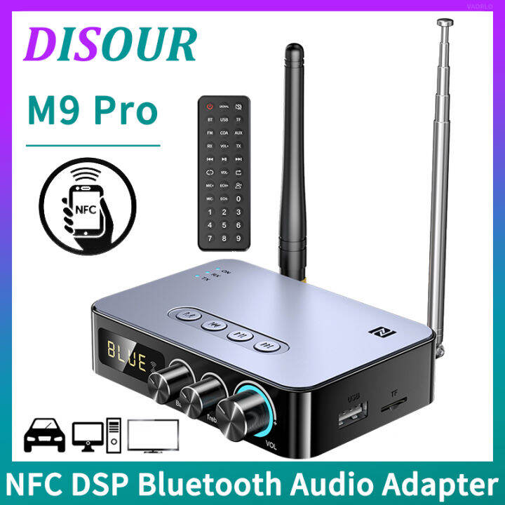 DISOUR M9/M9Pro NFC เครื่องส่งสัญญาณ5.1บลูทูธ3.5Mm Aux/rCA/usb U-Disk/tf/ 6.5 Micrphone Karaokea ...