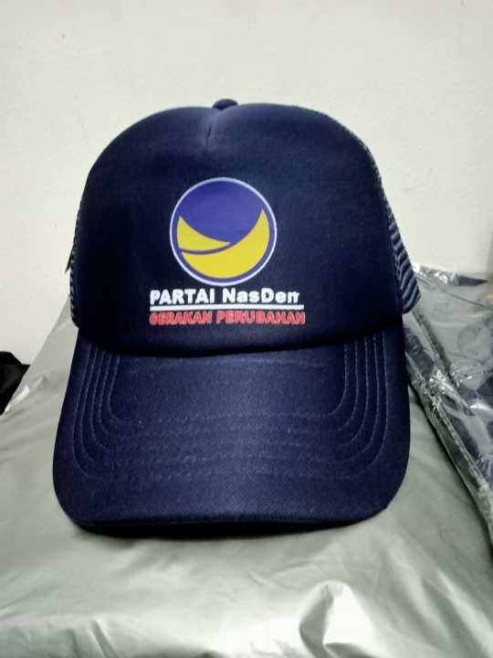 topi partai NASDEM (warna terbaru (biru Dongker)) | Lazada Indonesia