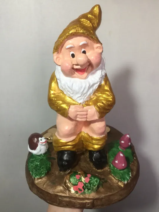 Smiling Pooping Dwarf // 11 inches // Best Seller // Gold and Green ...