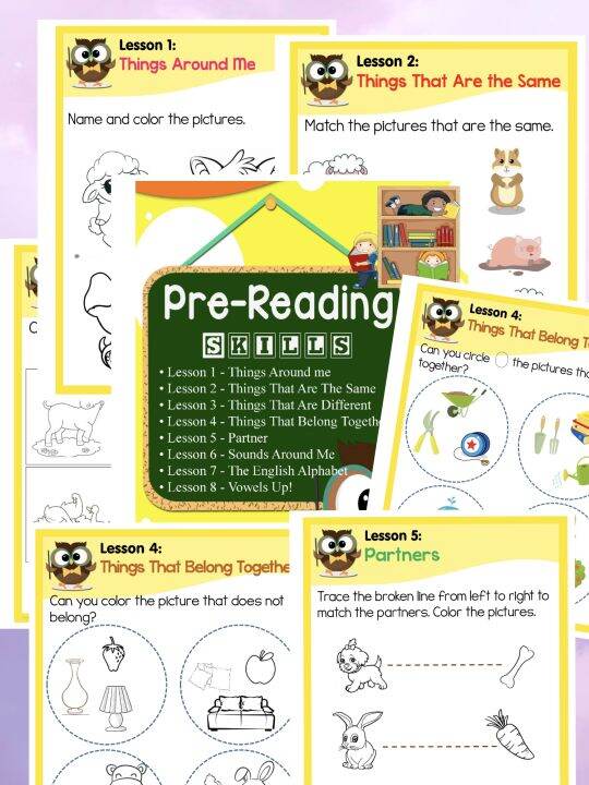 Pre-Reading Skills for toddler preschooler (preReading workbook ...