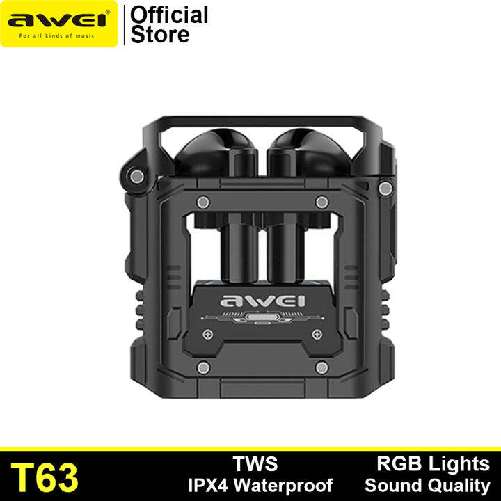 Awei T63 TWS Earbuds In-Ear Gaming Bluetooth Earphones with Charging ...