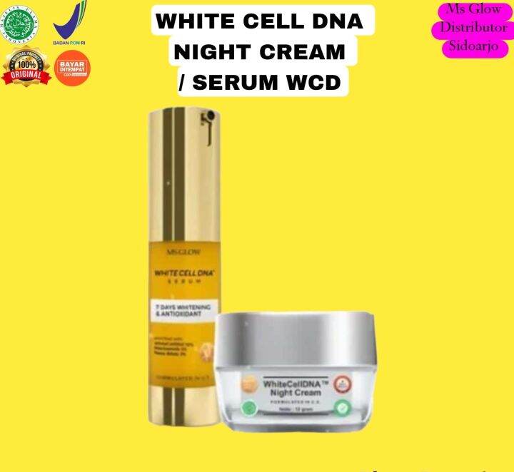 White Cell DNA Night Cream Ms Glow Original / SERUM White Cell Dna Ms ...