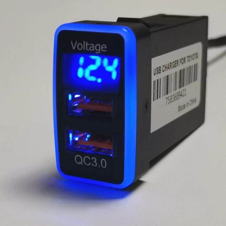 QC3.0 Quick Charge Car Socket Charger พอร์ต USB แบบ Dual 2 พอร์ตอะแดปเต ...
