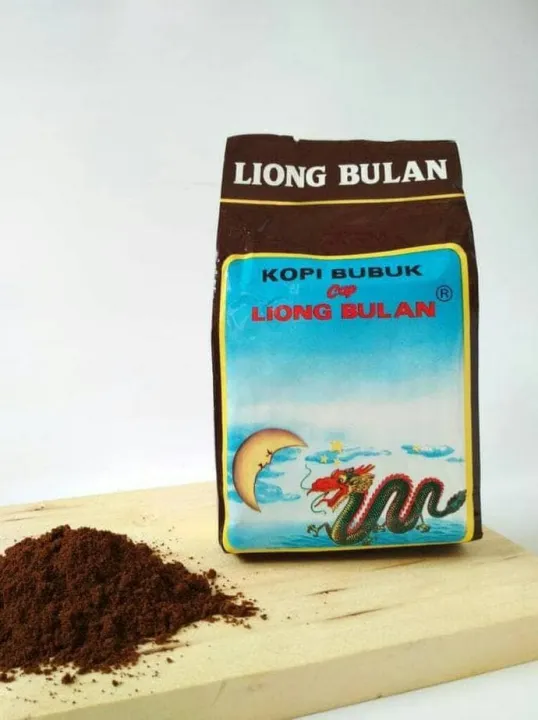 Kopi Bubuk Hitam Cap Liong Bulan Tanpa Gula 200gr Coffee Legend Khas ...