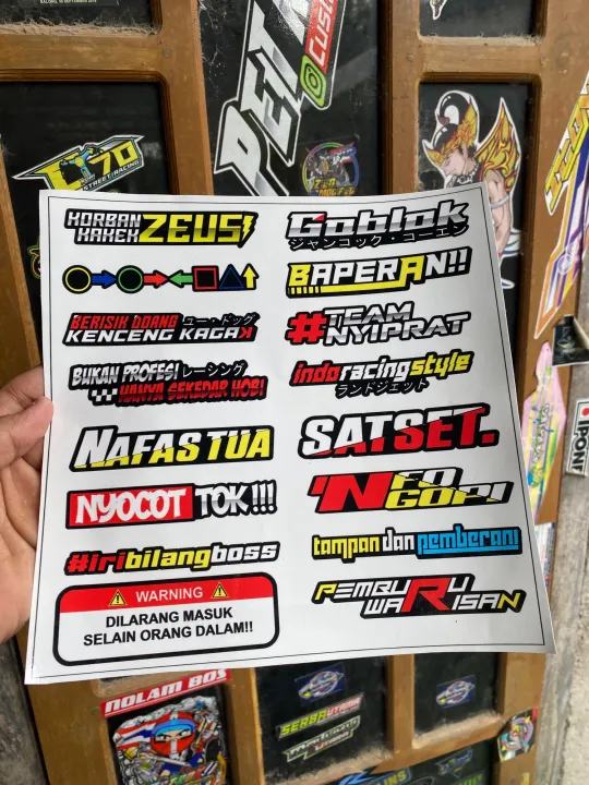 Stiker Pack Kata Kata Terbaru / Stiier Pack Kata Kata Racing / Stiker ...