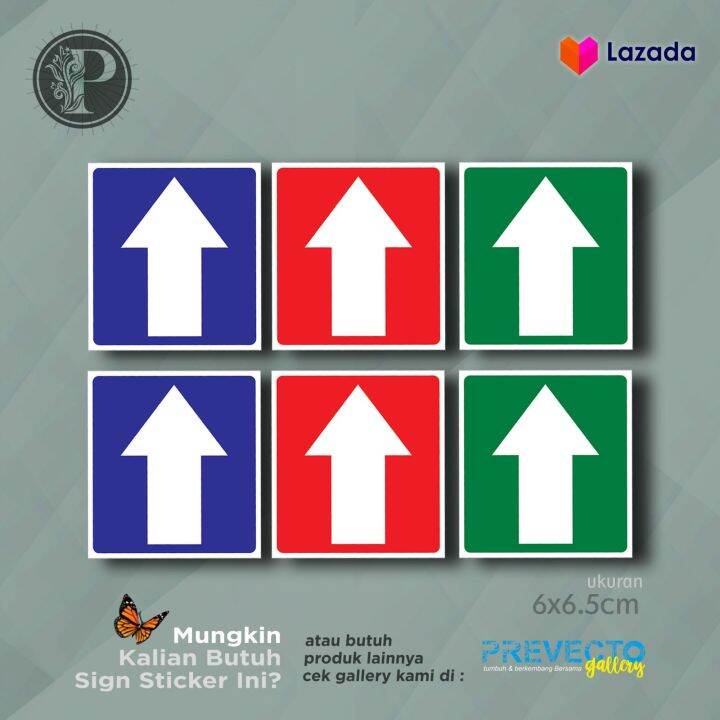 Sticker Safety Sign K3 Rambu Anak Panah Uk. 6x6,5cm | Lazada Indonesia