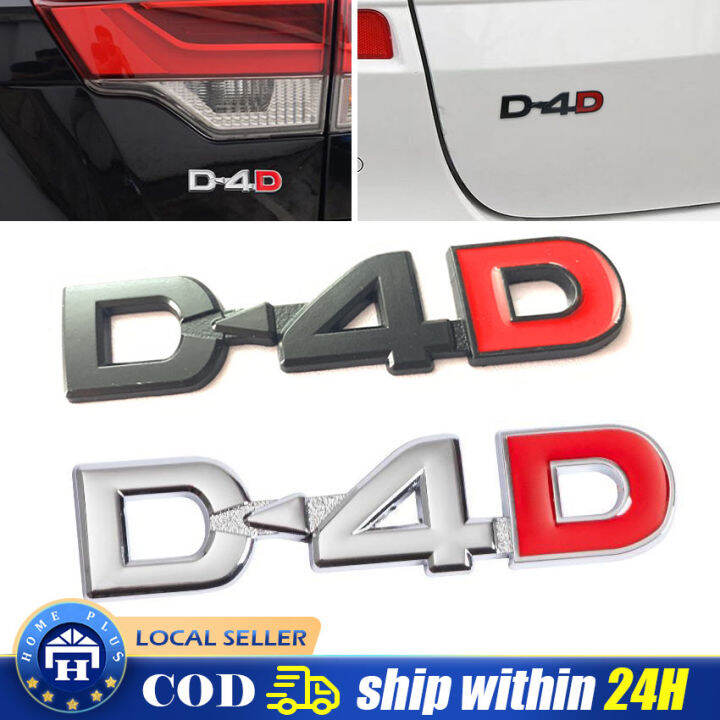 【Local Delivery】 D4D Emblem 3D Emblem Decals Sticker for Toyota Vehicle ...