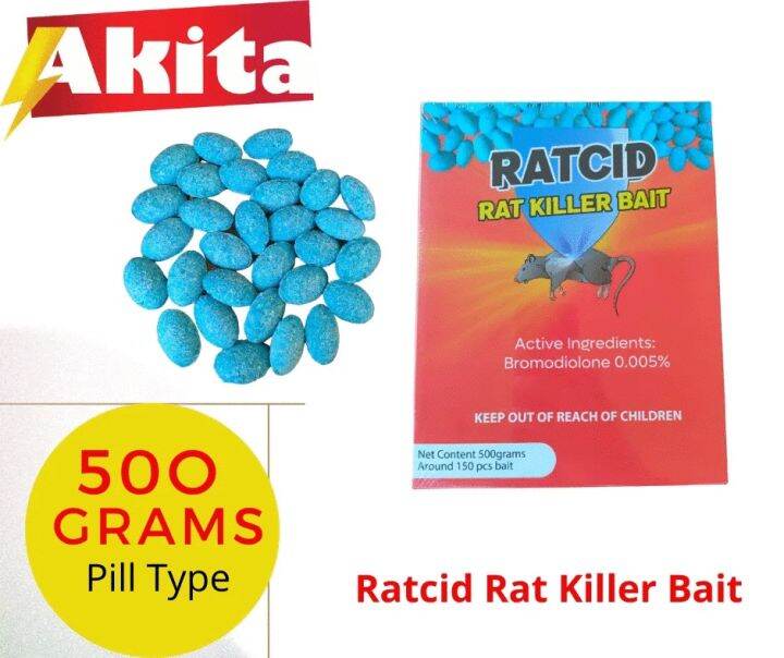Ratcid Rat Bait Pill type 500grams around 150pcs | Lazada PH