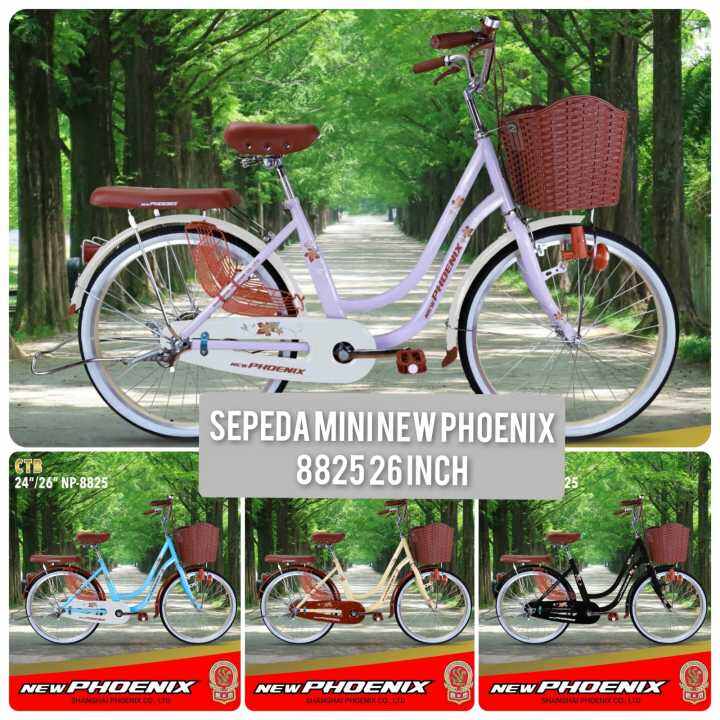 Sepeda Dewasa Perempuan Keranjang Mini New Phoenix 8825 26 inch ...