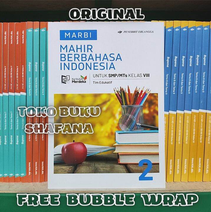 Buku Marbi Mahir Bahasa Indonesia Kelas 2 / 8 Vlll SMP Erlangga Kurikulum Merdeka ( KURMER ...