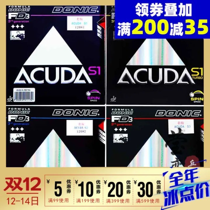 E-Lian Donic Donic Acuda S1 Reinforced S2 S3 Table Tennis Rubber Racket ...
