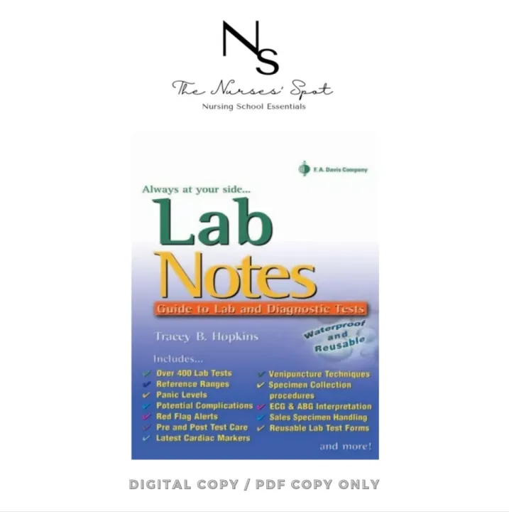Lab Notes Guide to Lab amd Diagnostic Tests [F.A Davis Notes Series ...