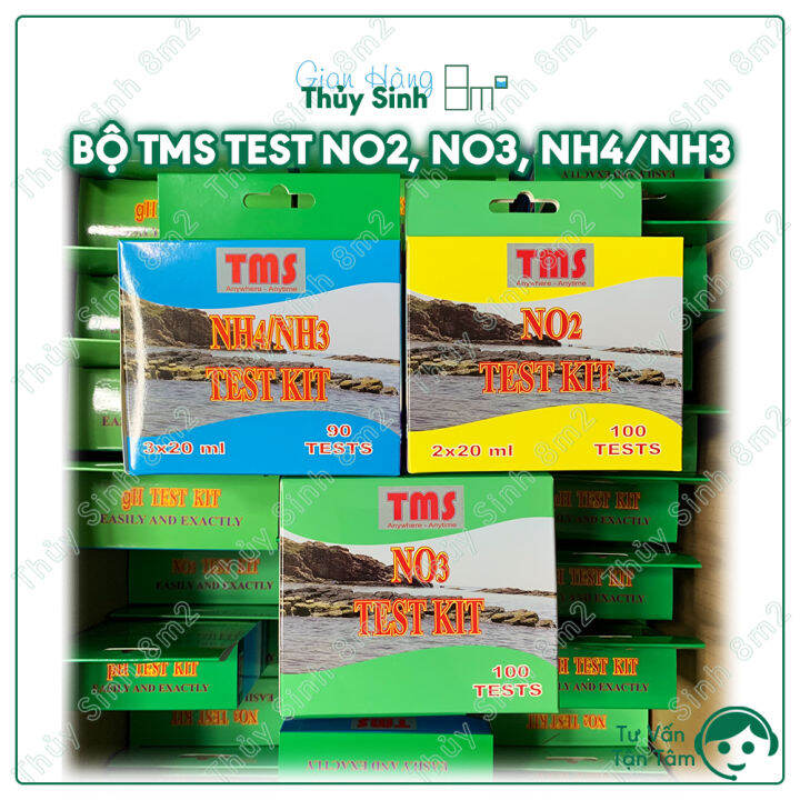 Bộ Test TMS, Test NO2, Test NO3, Test NH4/NH3 Cho Nước Ngọt, Nước Mặn ...