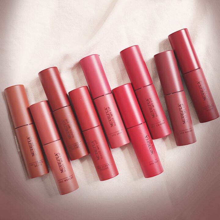 Merrezca Made My Lip สี07ลิปจุ่ม เนื้อมูส เนียนนุ่ม สบายปาก กลิ่นละมุน ...