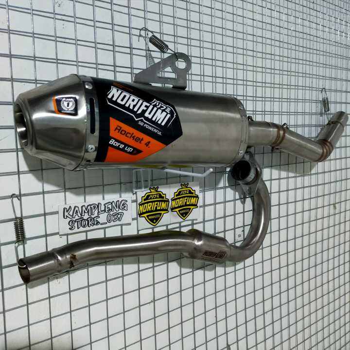 Knalpot Norifumi Rocket 4 Fullsystem Pemasangan PNP KLX 150 CRF 150L D ...